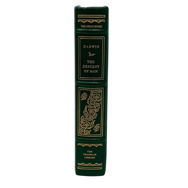 Charles Darwin's the Descent of Man, Franklin Library Book | Chairish