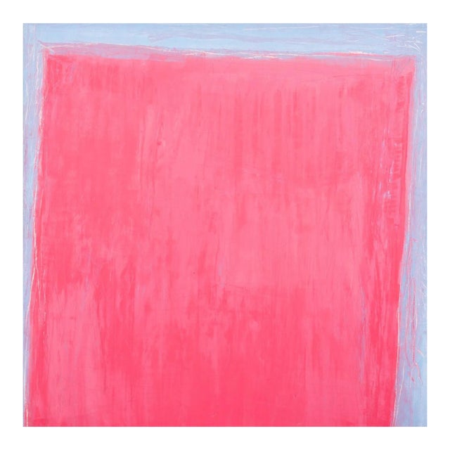 Capobianco "Red Wedge.." Color Field Oil on Canvas | Chairish