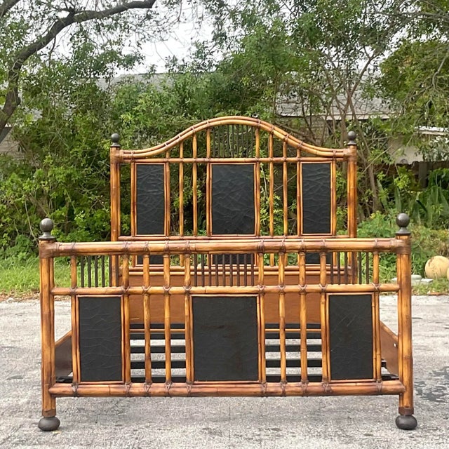 Coastal Baker Milling Road Queen Bed Frame | Chairish