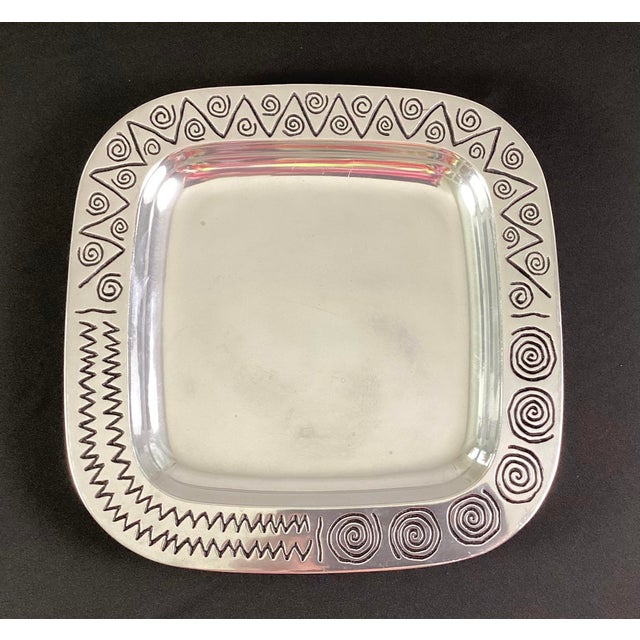 1970s Wilton Armetale Rwp - Reggae Square Tray- #820174 | Chairish