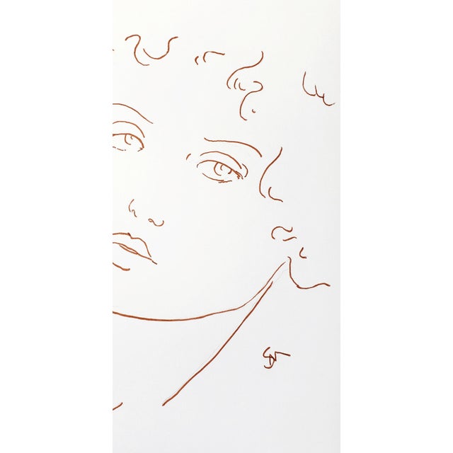 Sarah Myers "Liveliness: Line Portrait" Original Contemporary Drawing ...