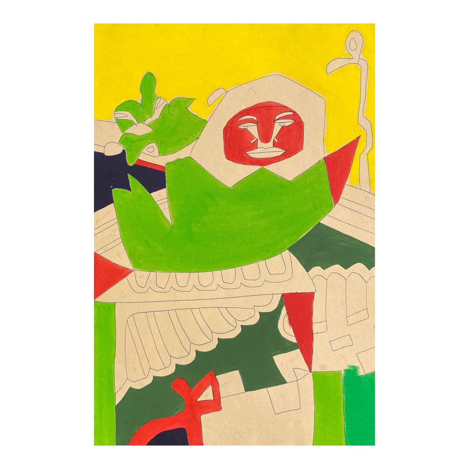 1970s Larry Connatser Modern Painting | Chairish