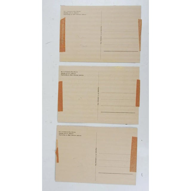 Hans Christian Andersen Silhouette Papercutting Blue Green Postcards ...