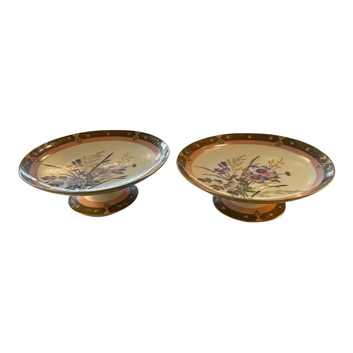 Early 20th Century Spode Footed Petit Four Servers- a Pair | Chairish