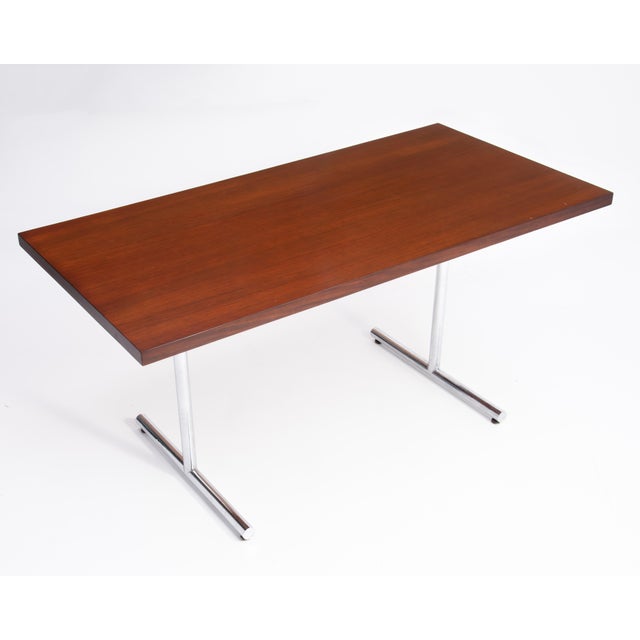 Hans Eichenberg "Omega" Desk Dining Table Stendig Mahogany Chrome ...