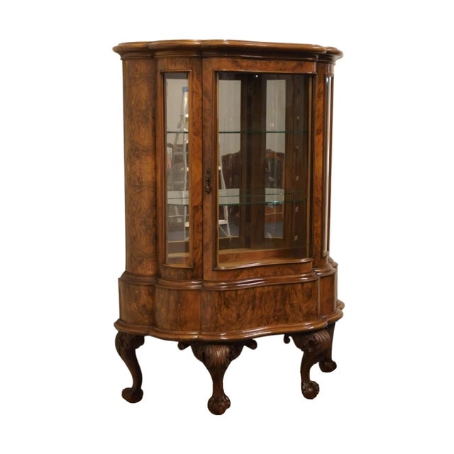 Vintage Antique Ornate French Inspired Traditional Burled Walnut 51 ...