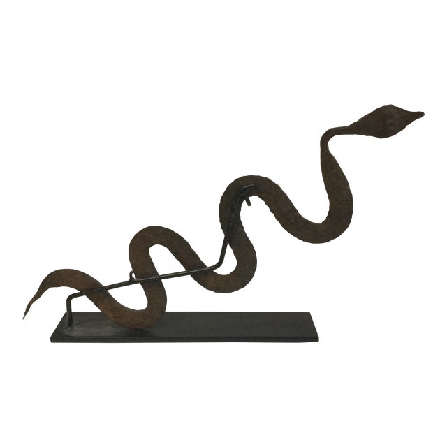 African Tribal Currency Snake Sculpture | Chairish