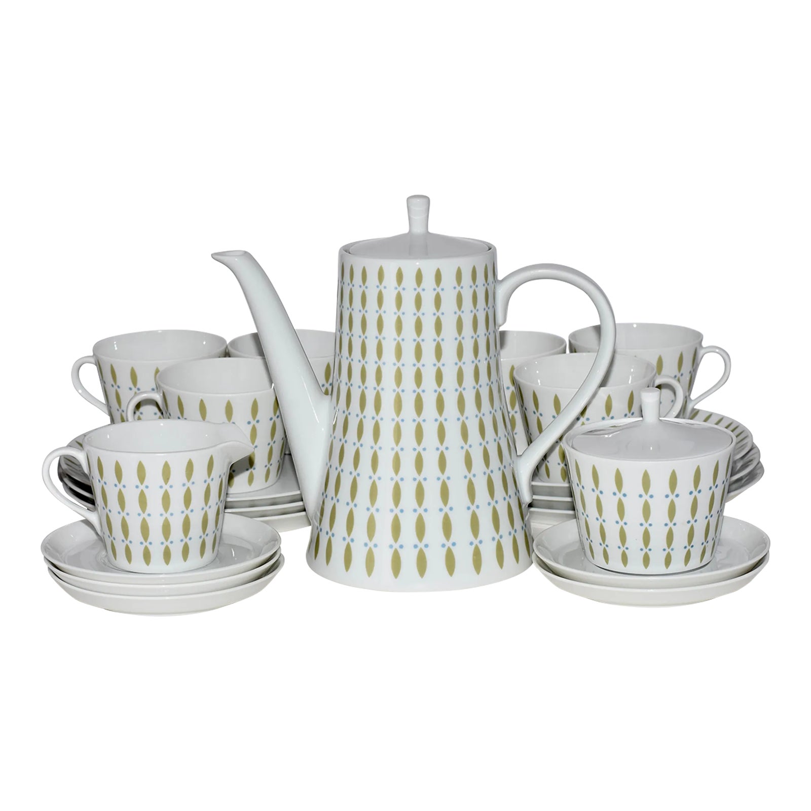 1960s Modernism Melitta Zurich Luncheon Plates Coffee Tea Pot, Cup ...