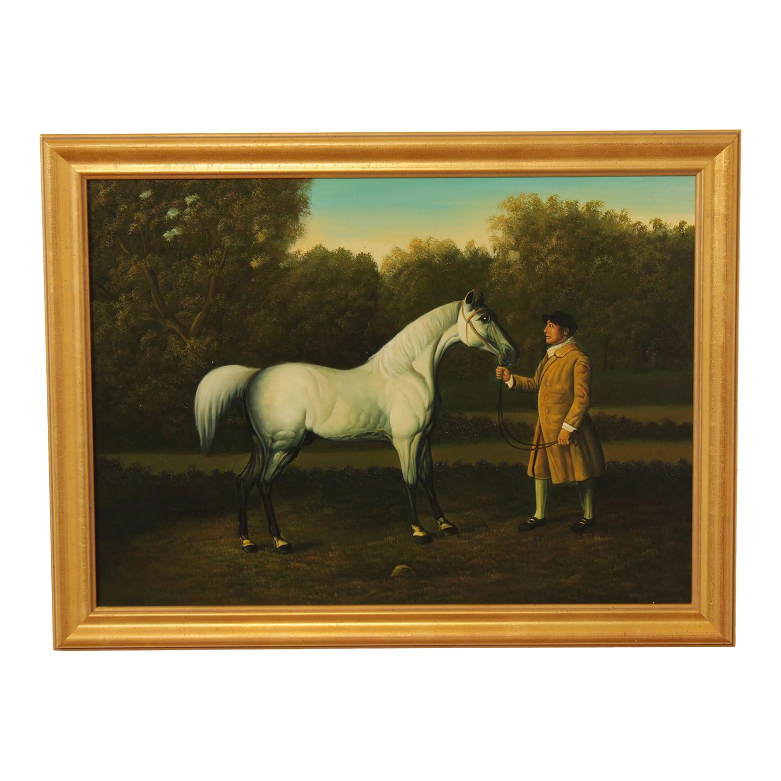 English Racing Horse 'Gimcrack' Original Painting, After George Stubbs ...