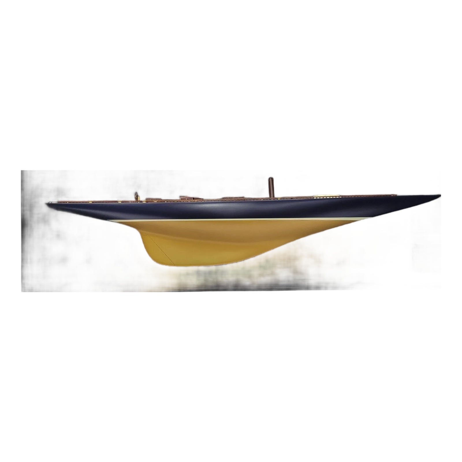 4- Foot Half Model of the J Class Yacht Endeavor, Gold | Chairish