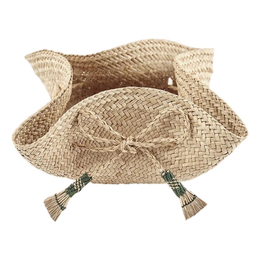 Johanna Ortiz Mist Jade El Cocuy Mini Bread Basket, Set of 4 | Chairish