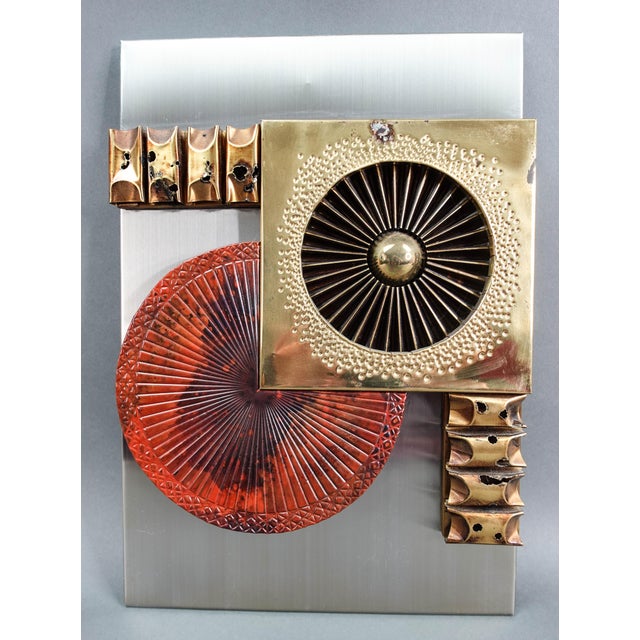 Stephen Chun Vintage Mid 20th Century Brutalist Abstract Mixed Metal ...