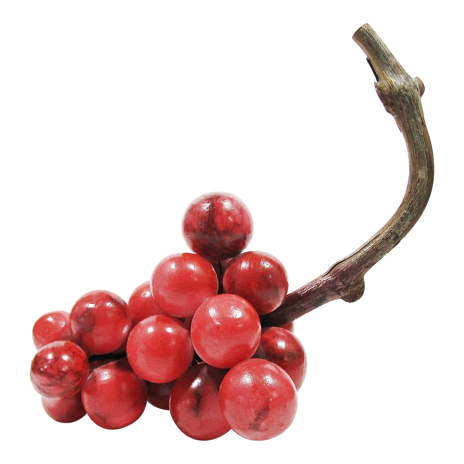 Vintage Italian Alabaster Stone Fruit Grape Cluster With Driftwood Stem ...