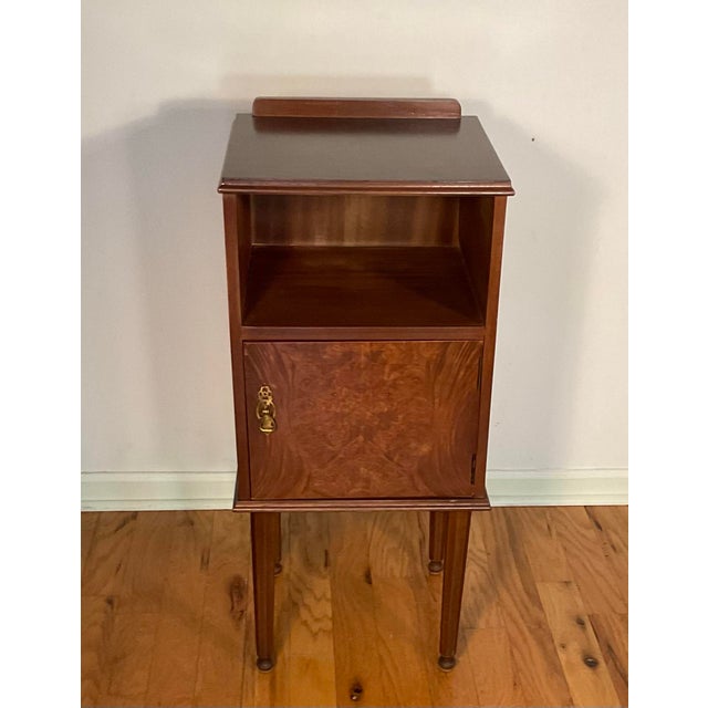 Mid Century Modern Cabinet Telephone Side Table Burl Maple, 1960s ...