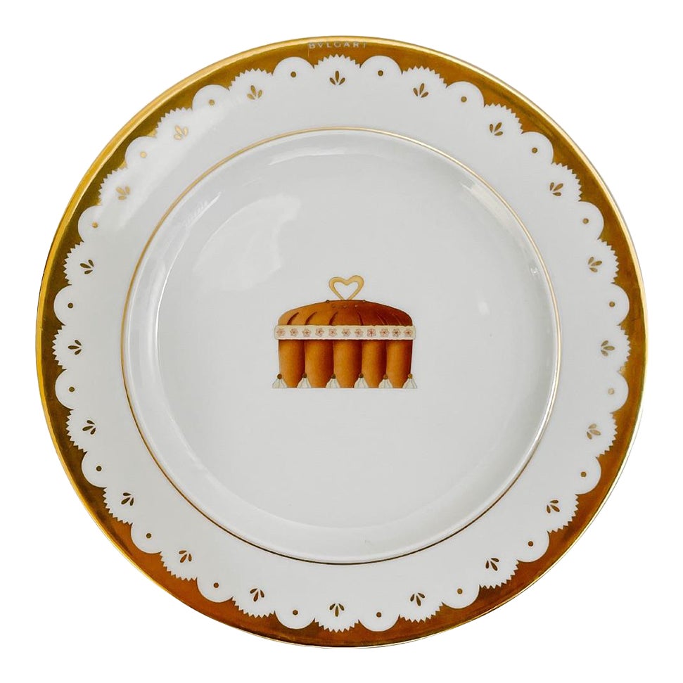 Bulgari Rosenthal 22k Gold Dolci Deco Charlotte Salad Plate | Chairish