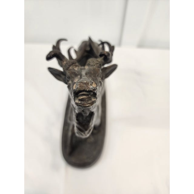 Early 20th Century Fabulous Elk Statue | Chairish