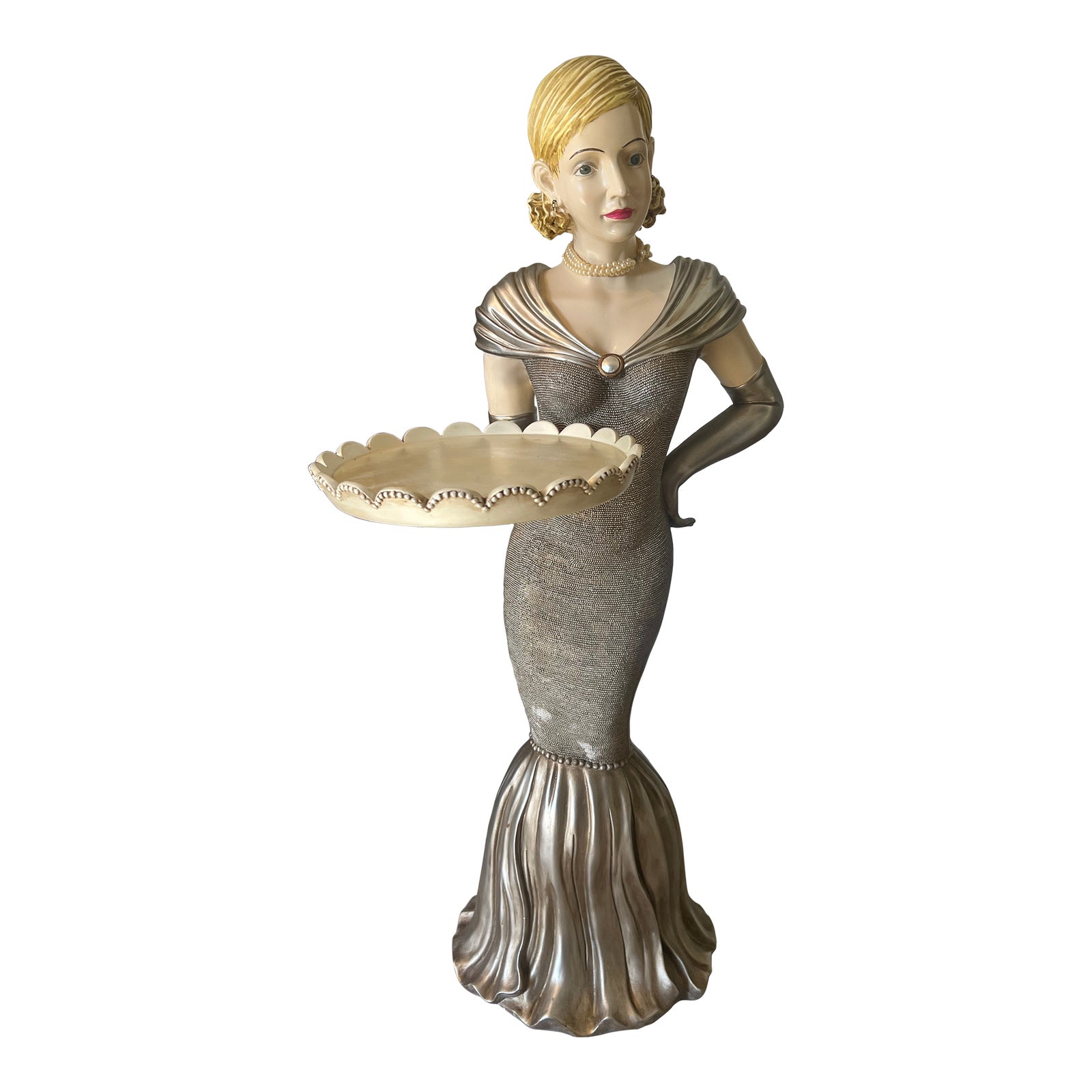 Rare Vintage Bombay Company 39” Art Deco “Nicolette” Lady Butler Statue ...