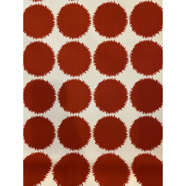 Schumacher Fuzz Cotton / Linen Blend Fabric in Red Designed by Bon ...