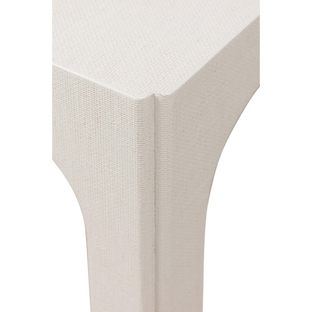 Asian Contemporary Style Light Gray Colored Raffia Wrapped Coffee Table ...