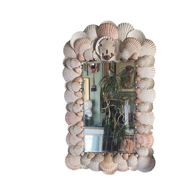 Large Vintage Shell Wall Mirror, Circa 1970’s | Chairish