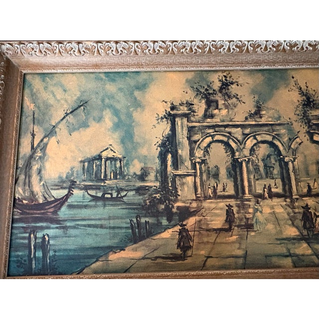 Vintage Print of Nicolas De Corsi's Painting Titled “L'Entrata Del Lago ...