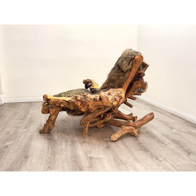 Driftwood Chair & Ottoman | Chairish
