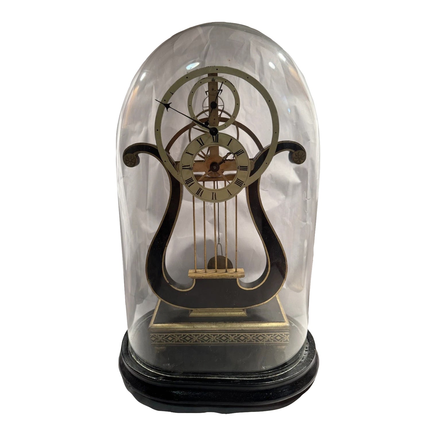19th Century Astronomical Style Skeleton Clock | Chairish