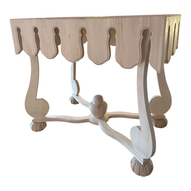 Scalloped Duchess of Windsor Gothic Jansen Style Hall or Tea Table ...