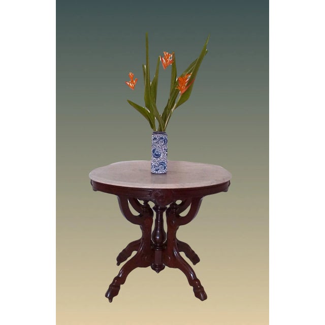 Antique Renaissance Revival Walnut Oval Occasional / Parlour Table ...