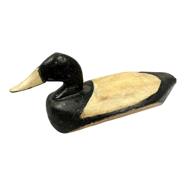 Antique Early 1900s Handcrafted Wood Duck Decoy | Chairish