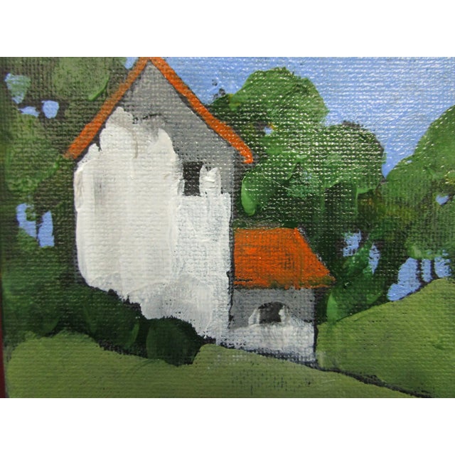 Miniature White Napa Farmhouse 4x4 Lynne French California Landscape O ...