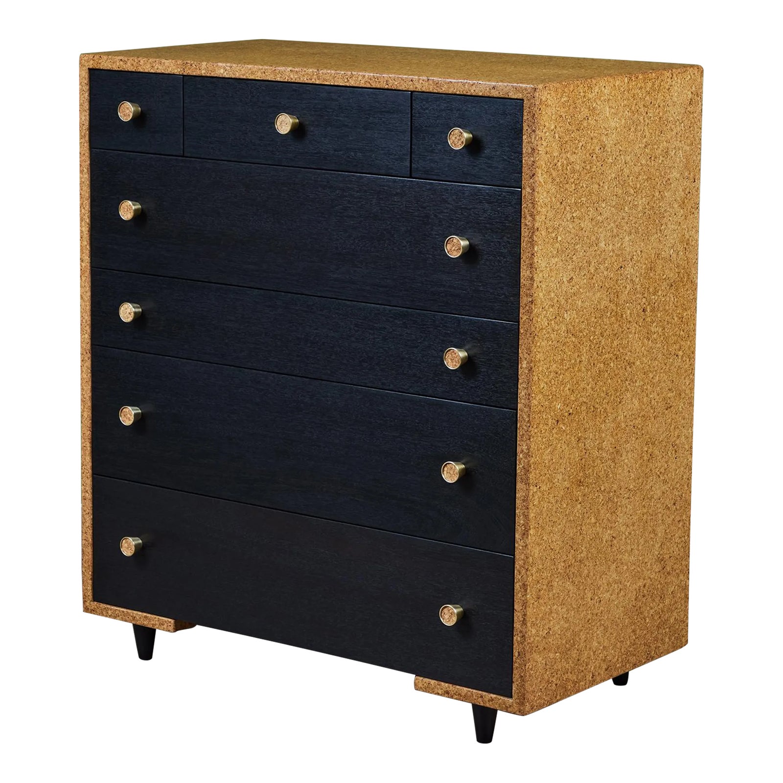 Paul Frankl Cork Highboy Dresser for Johnson Furniture Co. | Chairish