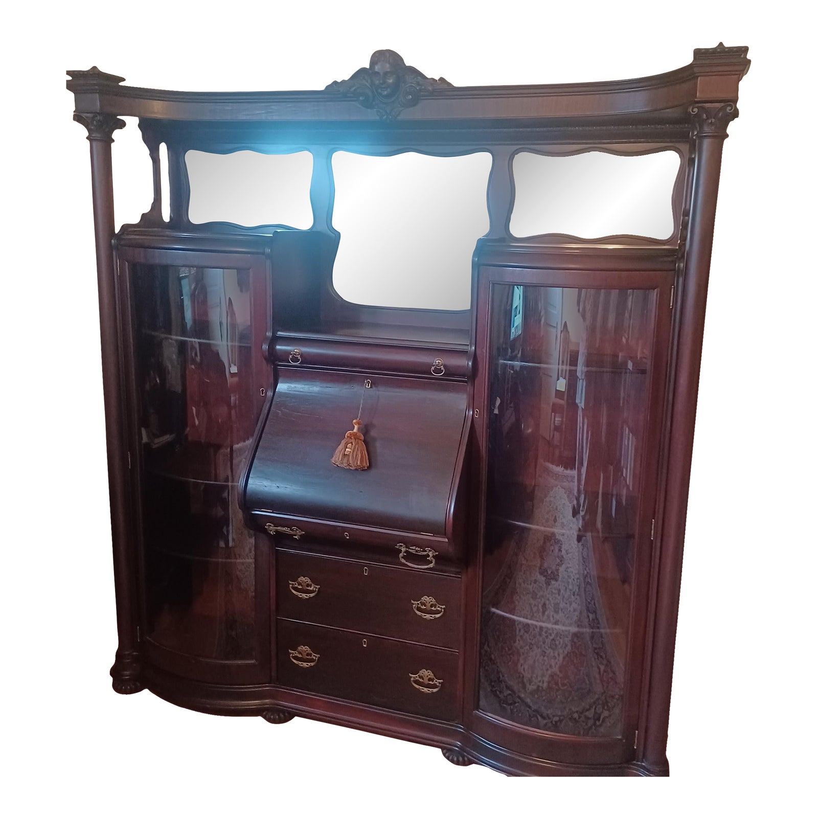 1900s Victorian Mahogny Secretary | Chairish