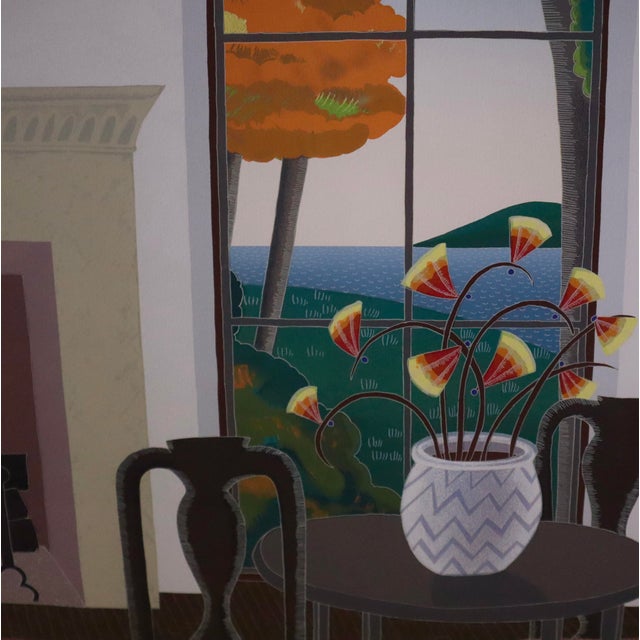 Original Thomas McKnight Cozy Fireplace Print | Chairish