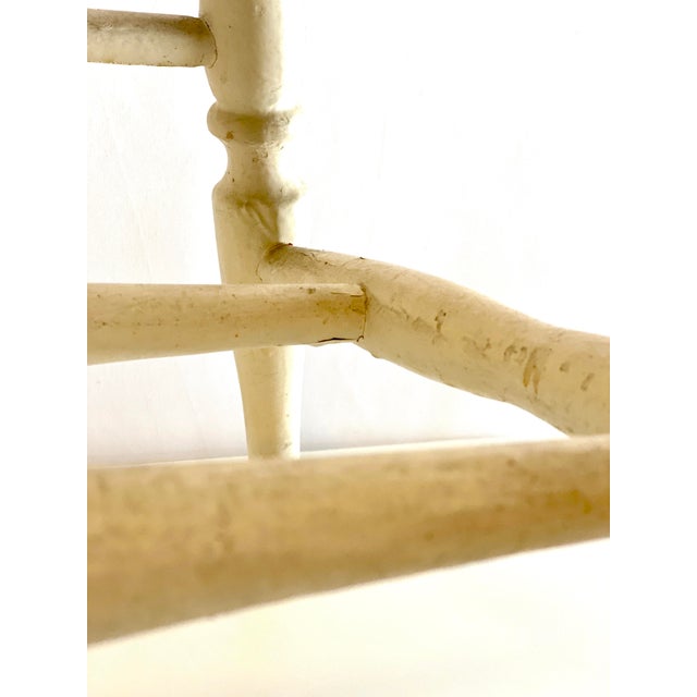 Vintage White Fiddleback Chair Early 20th Century | Chairish