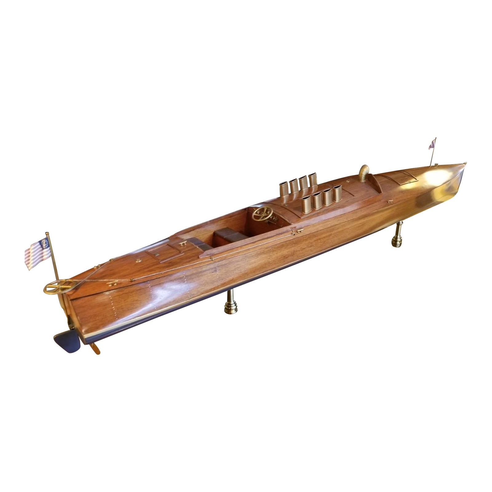 Lannan’s Scale Ship Model of the 1908 Gold Cup Trophy Winner “Dixie Ii ...