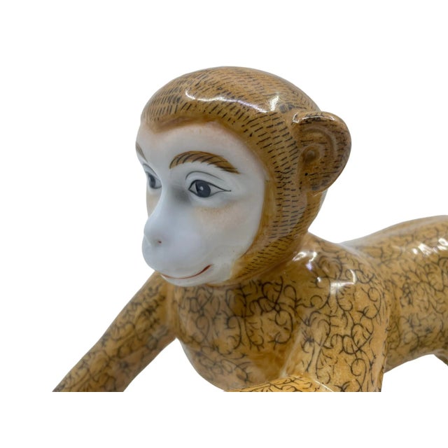 Vintage Palm Beach Style Ceramic Monkey | Chairish