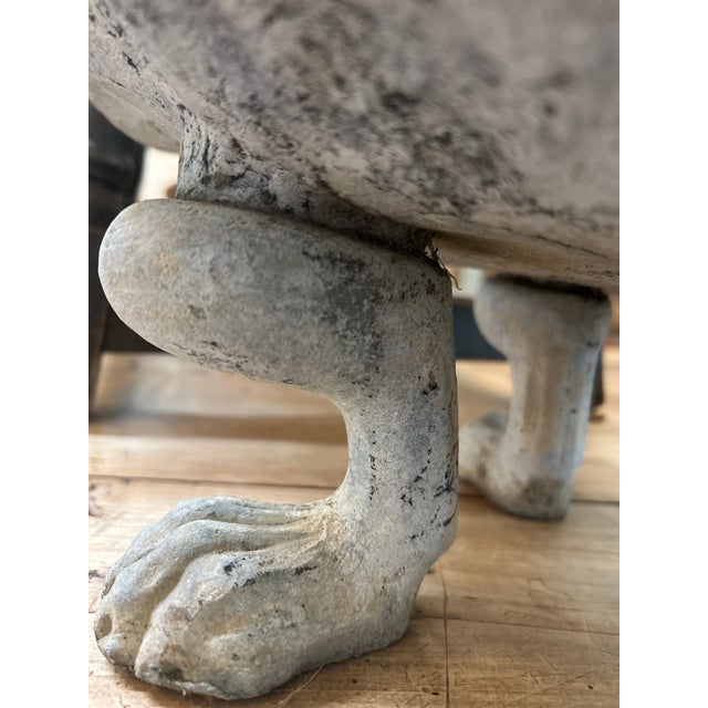 1920s Cast Lead Shell Bird Bath | Chairish