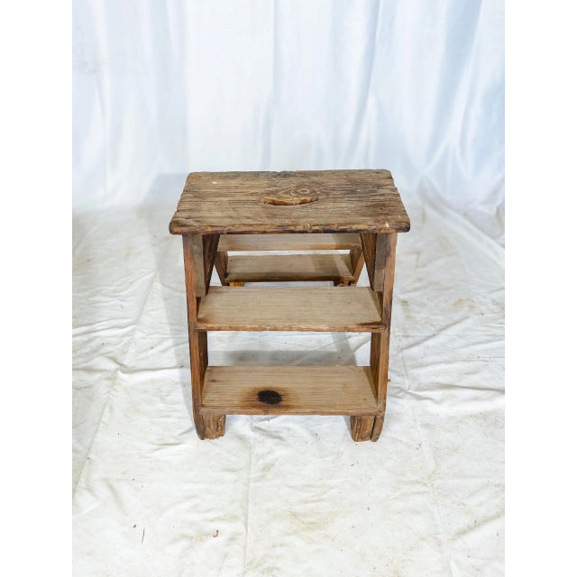 Early 20th Century Wood Step Stool | Chairish