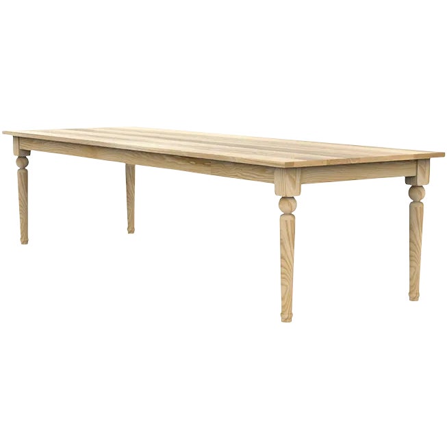 Vermont Farm Table for Chairish Turned Leg Dining Table in Ash, 40x118 ...