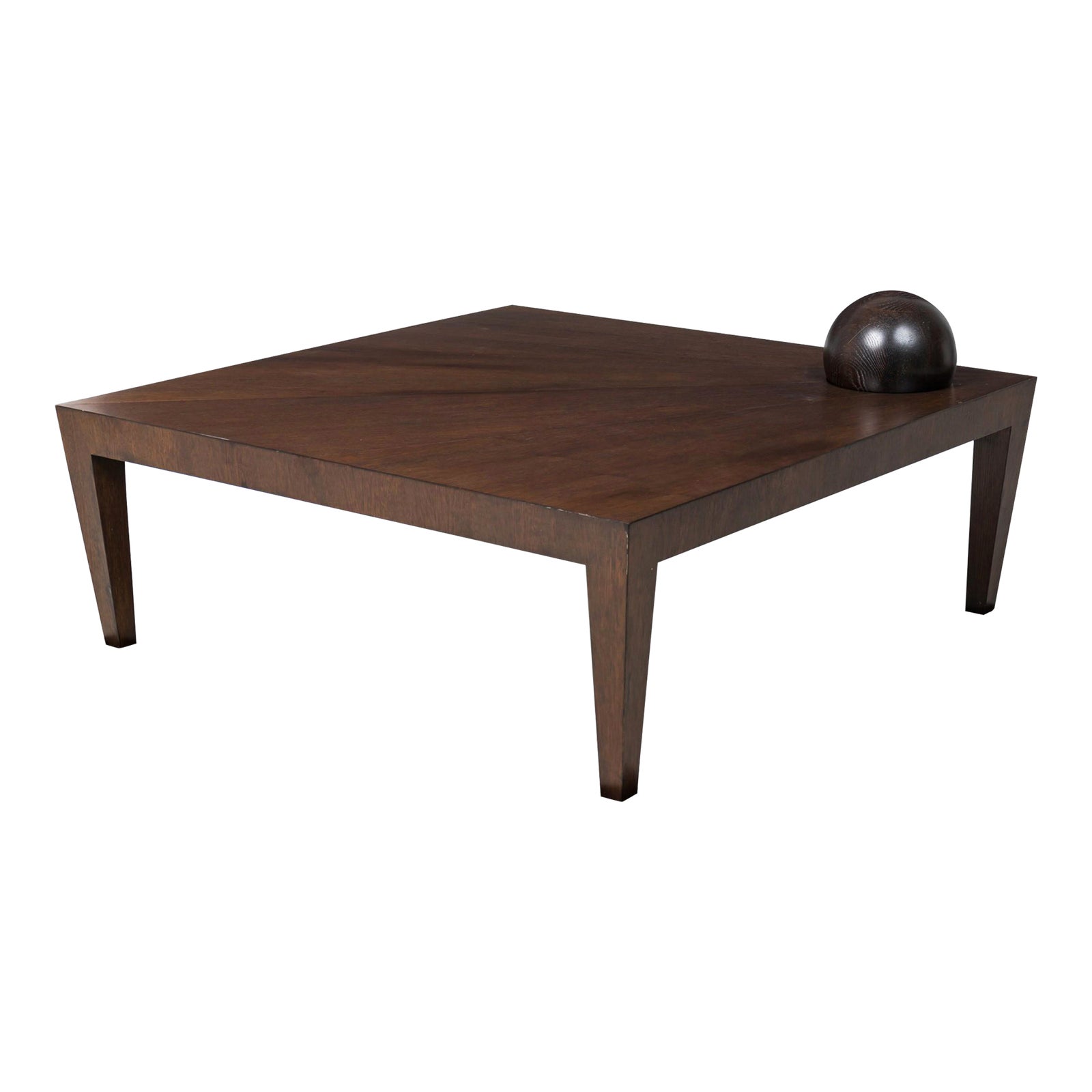 Antonio Fortuna Contemporary American Square Coffee Table with Orb ...