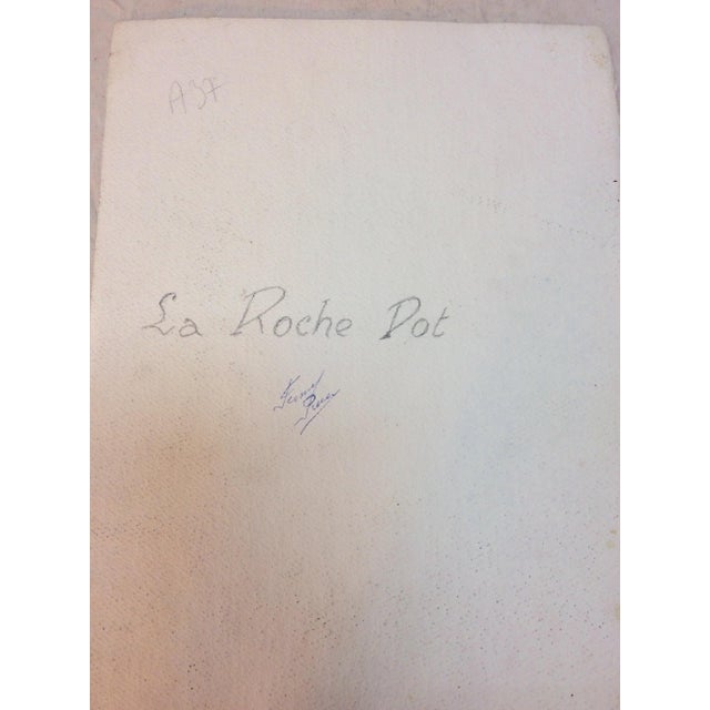 Mid 20th Century French Watercolor Painting of Chateau La Roche Pot ...