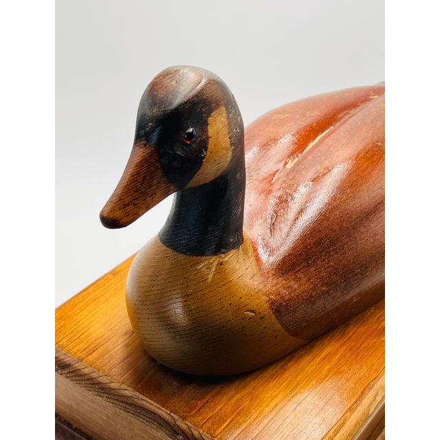 1980’s Mallard Duck Poker/Card Box Container | Chairish