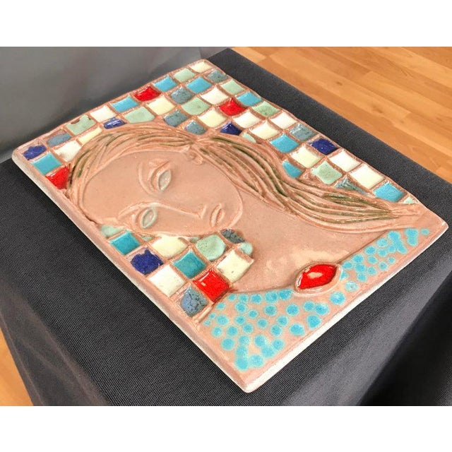 Large Harris Strong Woman Tile Art A | Chairish