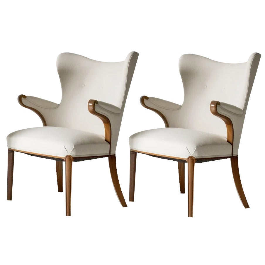 Set of Swedish Modern Easy Chairs, 1940s | Chairish