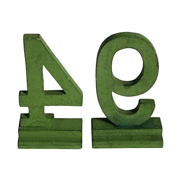49 Numbers - Set of 2 | Chairish