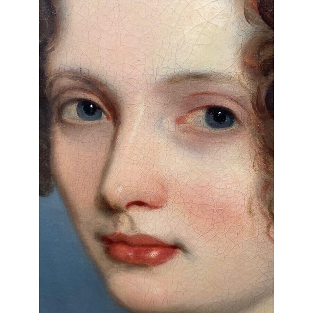 British Early 19th Century Oil Painting Portrait of a Beautiful English ...
