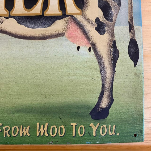 Vintage Style Cow Dairy Fresh Milk Metal Sign Chairish