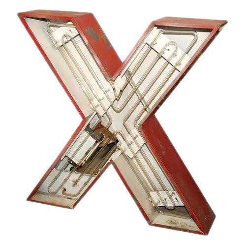 Neon "X" | Chairish
