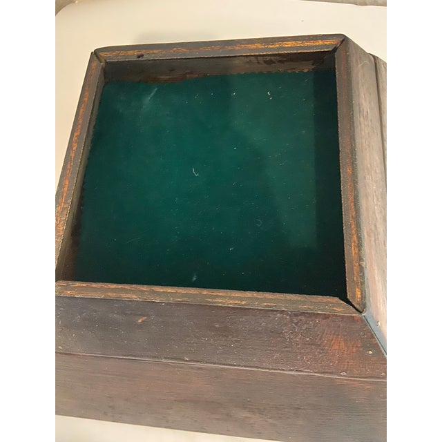 1950’s Wooden Pyramid Three Tiered Box With Velvet-Lined Drawers ...